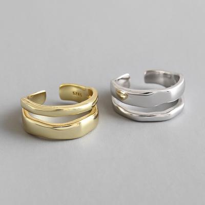 Китай 925 Sterling Silver Jewelry Irregular Opening Ring For Women продается