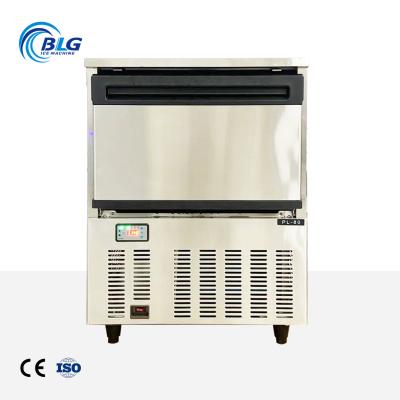 China BLG 80 Kg Ice Production Large Full Cube Ice Maker Water Spray Commercial Compact Ice Machine with 30kg Storage Bin for Sale for sale