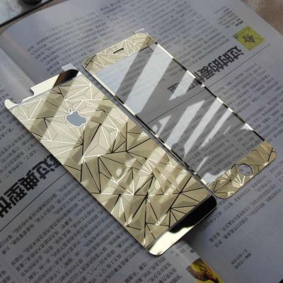 Cina Parte anteriore + protettore di vetro temperato posteriore dello schermo per il film protettivo del metallo dello specchio del diamante di iPhone 6 in vendita