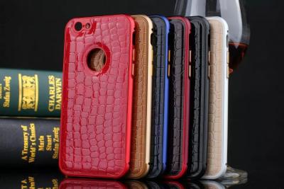 Cina il iPhone 6s riveste e copre 2 in 1 metallo dell'alluminio del paraurti della copertura della pelle di coccodrillo in vendita