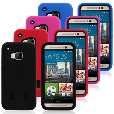 Cina L'armatura Htc del silicone un caso protettivo M9 con la parte 2 del protettore dello schermo mette a strati in vendita
