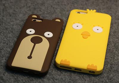 Cina Il iphone di Apple del silicone di Engranved 6 casi e coperture con Birdy e l'orso progetta in vendita