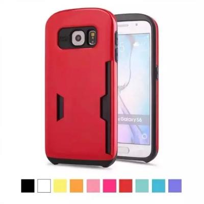 Cina Coperture di plastica esterne del telefono cellulare di Samsung del silicone interno del bordo della galassia S6 con la fessura per carta in vendita