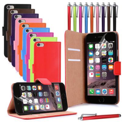 Cina Casi reali a 4.7 pollici/iphone di iphone del portafoglio del portafoglio del cuoio genuino 6 rivestimenti protettivi in vendita
