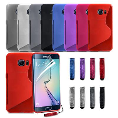 Cina Copertura di caso del bordo della galassia S6 di Samsung, S - allini la cassa protettiva del silicio del paraurti di TPU in vendita