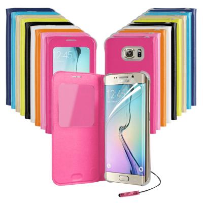 Cina Accessori della copertura di caso del bordo della galassia S6 di Samsung, finestra S - coperture del telefono di vibrazione di vista in vendita