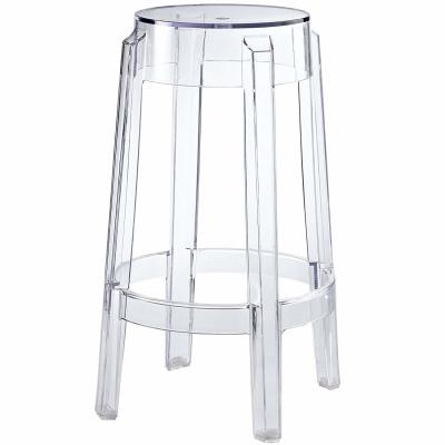 China ROHS-moderne klare Acrylzähler-Schemel-Stühle völlig zusammengebaut für Hinterhof zu verkaufen