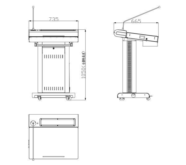 Quality Smart Multi Media Podium , Computer Lectern Educational Equipment for sale