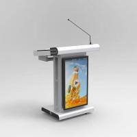 Quality Modern Multimedia Podium Meeting Room / Training Room Podium With Mic And Speaker for sale