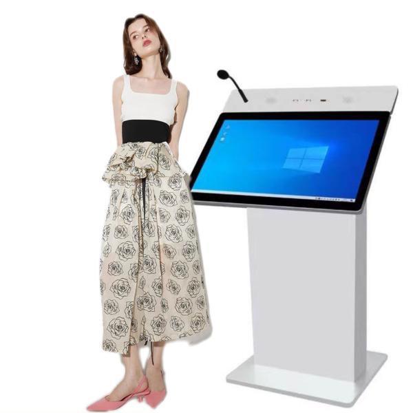Quality Portable Auditorium Smart Podium With 32" Front Screen / Height Adjustable for sale