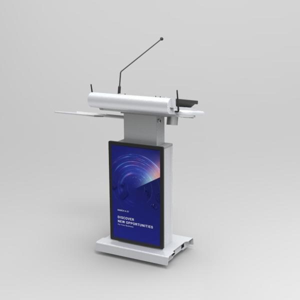 Quality Portable Auditorium Smart Podium With 32" Front Screen / Height Adjustable for sale
