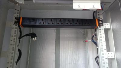 China Black 200 - 240VAC 32A Vertical PDU Power Distribution Unit with C13 / C19 Outlets for Power Distribution for sale