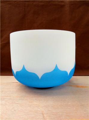 China Long Lasting Sound Green Chakra Lotus Quartz Crystal Singing Bowls 10 inch G 440HZ Factory Sell Directly for sale