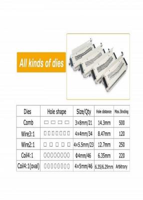China Elektrisches Funktions-4x4mm quadratisches Loch Büro-Draht-Binderücken-Maschine Muti zu verkaufen