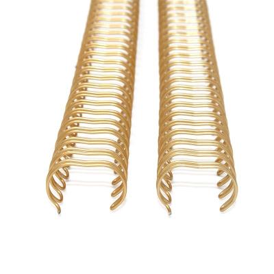 China Spiral Wire Gold Double Wire O Binding 1.5mm Thick For Notebook for sale