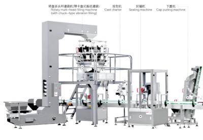 Cina Alimento che pesa stampa di coperchiamento di sigillatura di riempimento della macchina imballatrice 1200bph in vendita