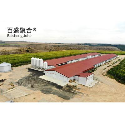 Cina Porta scorrevole Porta a rulli Casa di polli in acciaio per 10000 polli in colori personalizzati in vendita