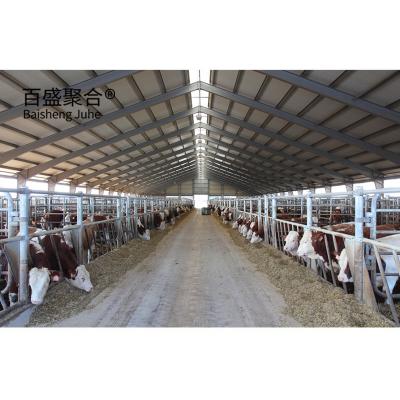 中国 ASTM標準牛のための牛棚のプリファブリックビル ISO9001 2008/CE/BV認定 販売のため