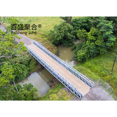 China Galvanized Panel Steel Structure Bridge Q355 / Grade 350 / ASTM A992 Portable Steel Bridges for sale