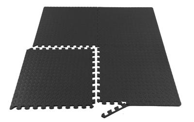 Black Anti-Fatigue Fitness Exercise Gym Foam Floor Tiles For Kids