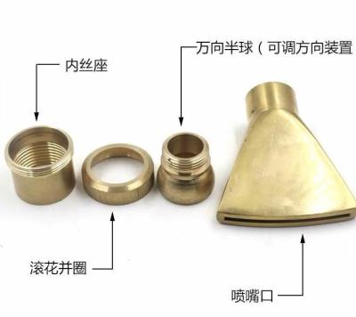 adjustable flat fountain nozzle brass water fountain nozzle
