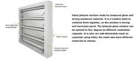 Quality Aluminium Frame Glass Jalousie Windows Powder Coating Glass Louver Windows for sale