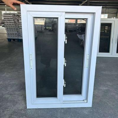 China Fábrica Barata Por Mayor PVC Ventana Deslizante PVC Ventana de doble acristalamiento Ventana deslizante PVC marco de ventanas en venta