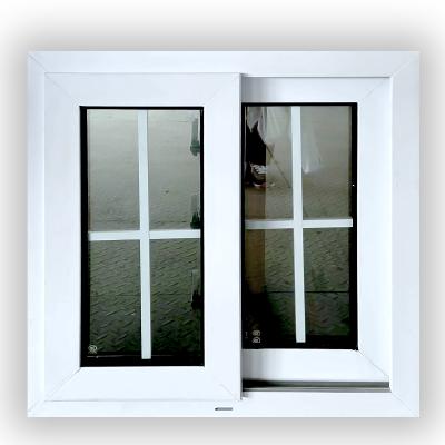 China Fábrica Barata Por Mayor PVC Ventana Deslizante PVC Ventana de doble acristalamiento Ventana deslizante PVC marco de ventanas en venta