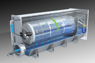 Cina Trattamento delle acque reflue industriali del filtro a tamburo di acciaio inossidabile del filtrante del tamburo rotante di 2.9KW 510kg/H in vendita