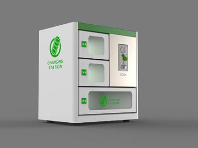 China Armário comercial fixado na parede Tecnology verde dos telemóveis 3 das estações de carregamento à venda