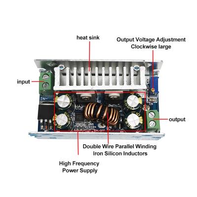 Cina Modulo Buck DC-DC da 200W 15A Convertitore step-down da 8-55V a 1-36V con montaggio standard in vendita