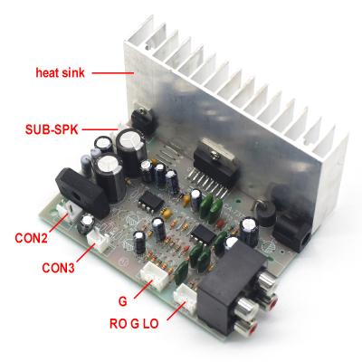 Cina Amplificatore professionale Tavola di amplificatore per subwoofer digitale AC/DC 12V 2*38W TDA7379 in vendita