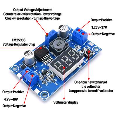 중국 조정 가능한 LM2596S 스텝 다운 벅 변환기 전원 공급 모듈 판매용