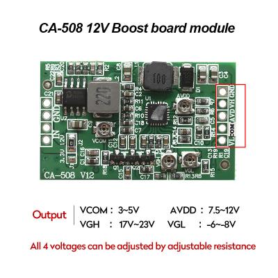 중국 크레탈 CA-508 부스트 보드 모듈 24V 출력 전압 12V 부스트 LCD LED TCON 보드 판매용