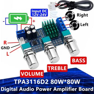 中国 80W×2 双チャンネルデジタルオーディオプレアンプボードモジュール TPA3116D2 2.0チャンネル 販売のため