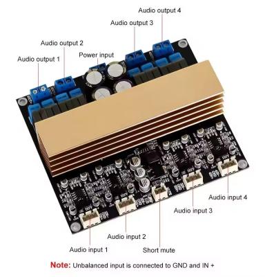 Cina TPA3255 Amplificatore Alta potenza 4 canali Amplificatore digitale di classe D in vendita