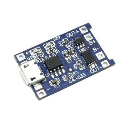 Cina CA-033 Micro Type-c USB 5V Board di ricarica con doppia funzione 1A Li-ion Lithium Battery Charger Module 18650 TP4056 Standard in vendita