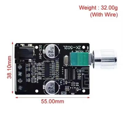 Cina ZK-502L Mini per Bluetooth 5.0 DC 5-24V 50Wx2 Stereo Amplificatore di potenza Wireless Audio Digital Board per Bluetooth Amplificatore Spe in vendita