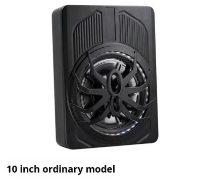 중국 도매 10인치 800W 고전력 액티브 자동차 서브우퍼 3차원 스파이더 디자인 초 얇은 오디오 모델 APP 제어 컬러 라이트 판매용