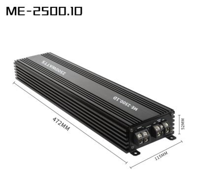 중국 Class D 자동차 오디오 파워 앰프 RMS 2500Wrms 1옴 임피던스 SPL 모노 파워 앰프 (크로스오버 포함) 판매용