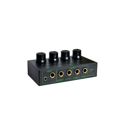 China 4-weg RGB Monitor Hoofdtelefoonversterker Stereo Audio Geluidskaart & Mixer Audio Hoofdtelefoonverdeler Te koop
