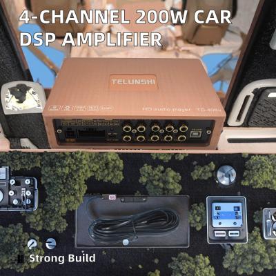 中国 ホットセール 4*50W ABクラス カーアンプ 4チャネル DSP クロスオーバー サブウーファーアンプ オートパワー (コントロールパネルなし) 販売のため