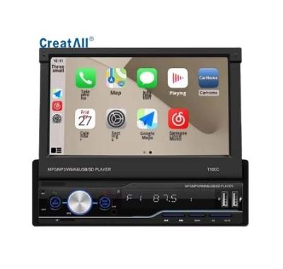 中国 Creatall 7インチ伸縮式オールインワンCarPlayラジオ、MP5 MP4カードスロット、BTワイヤレスハンズフリープレーヤー 販売のため