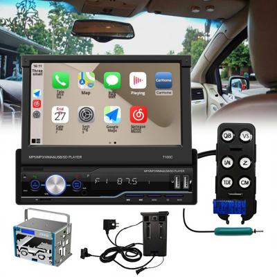 中国 Creatall 7インチ伸縮式オールインワンCarPlayラジオ、MP5 MP4カードスロット、BTワイヤレスハンズフリープレーヤー 販売のため