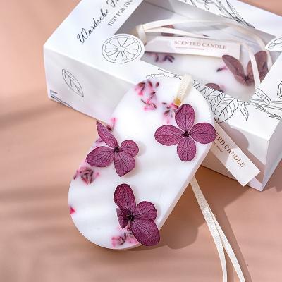 China Van de de Bloemauto van het AROMAhuis de In het groot Met de hand gemaakte Droge van de het Huisgeur Bemerkte Soja Kaars van de Wastabletten Te koop