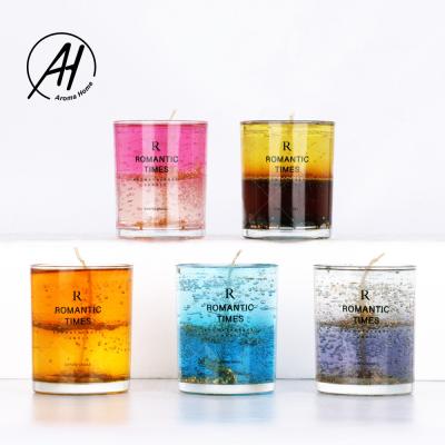 Cina Il barattolo di vetro Crystal Gel Flower Jelly Wax ha sentito fatto a mano romantico delle candele in vendita