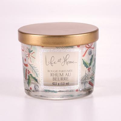 Cina MSDS che stampati su ordinazione mini 1.6oz ha sentito le candele di vetro di cocktail stonano con il coperchio del metallo in vendita