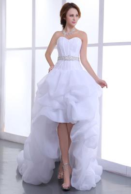 Cina Brevi vestiti da sposa indietro bordati lunghi anteriori dalla spiaggia di Sash in vendita