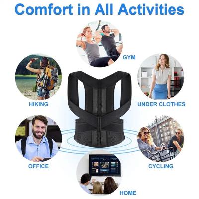 중국 Men and Women Posture Belt Brace Clavicle Support Stop Slouching Hunching Adjustable Back Trainer Posture Corrector 판매용