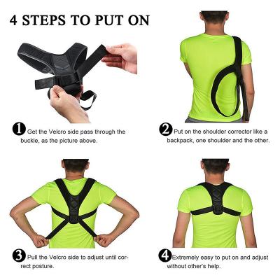 중국 Medical Adjustable Clavicle Posture Corrector Men Woemen Upper Back Brace Shoulder Lumbar Support Belt Corset Posture Co 판매용